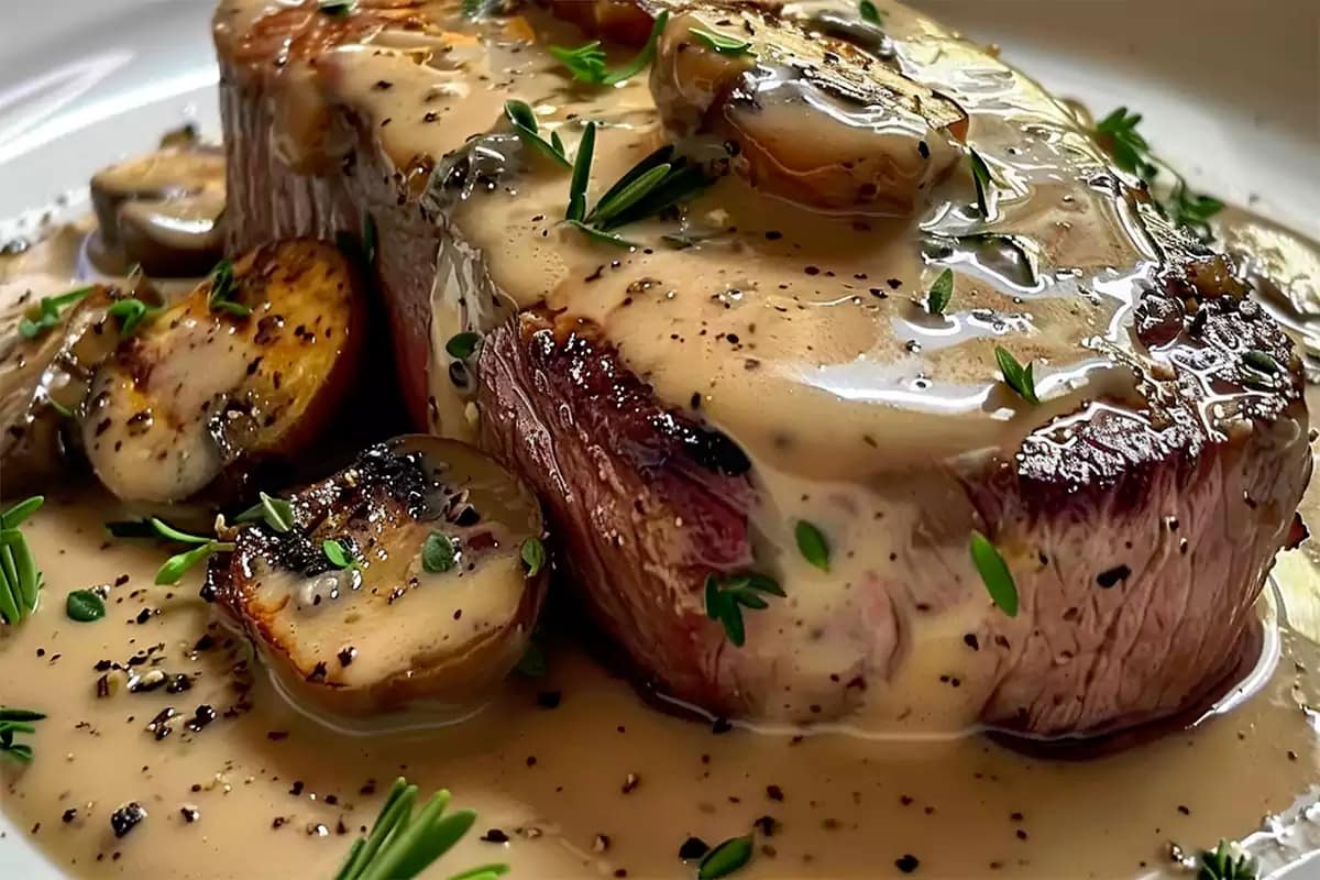 Recette de Filet de Bœuf à la Crème aux Échalotes